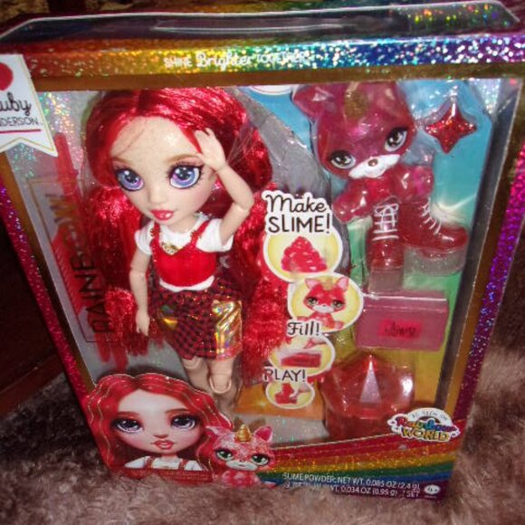 mgae | Toys | Rainbow High Ruby Red With Slime Kit Pet 1 Shimmer Doll ...